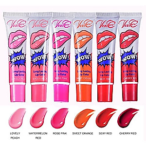 6 Colors Lip Stain Gloss Tattoo Magic Color Peel Off Mask Tint Long Lasting Waterproof Lip Gloss VeniCare
