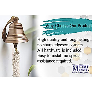 The Metal Magician 2" Antique Brass Bell Quality Marine Wall Mounted Ship Hanging Bell Perfect for Dinner, Indoor, Outdoor, School, Bar, Reception, Last Order & Church