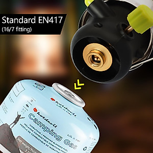 Hotdevil Camping Gas Lantern Outdoor Portable Camping Light Lantern Camping Lamp Isobutane Propane Tent Gas Lamp Adjustable Brightness Piezo Ignition 3 Mantles Included for Travel Hiking Emergency Use