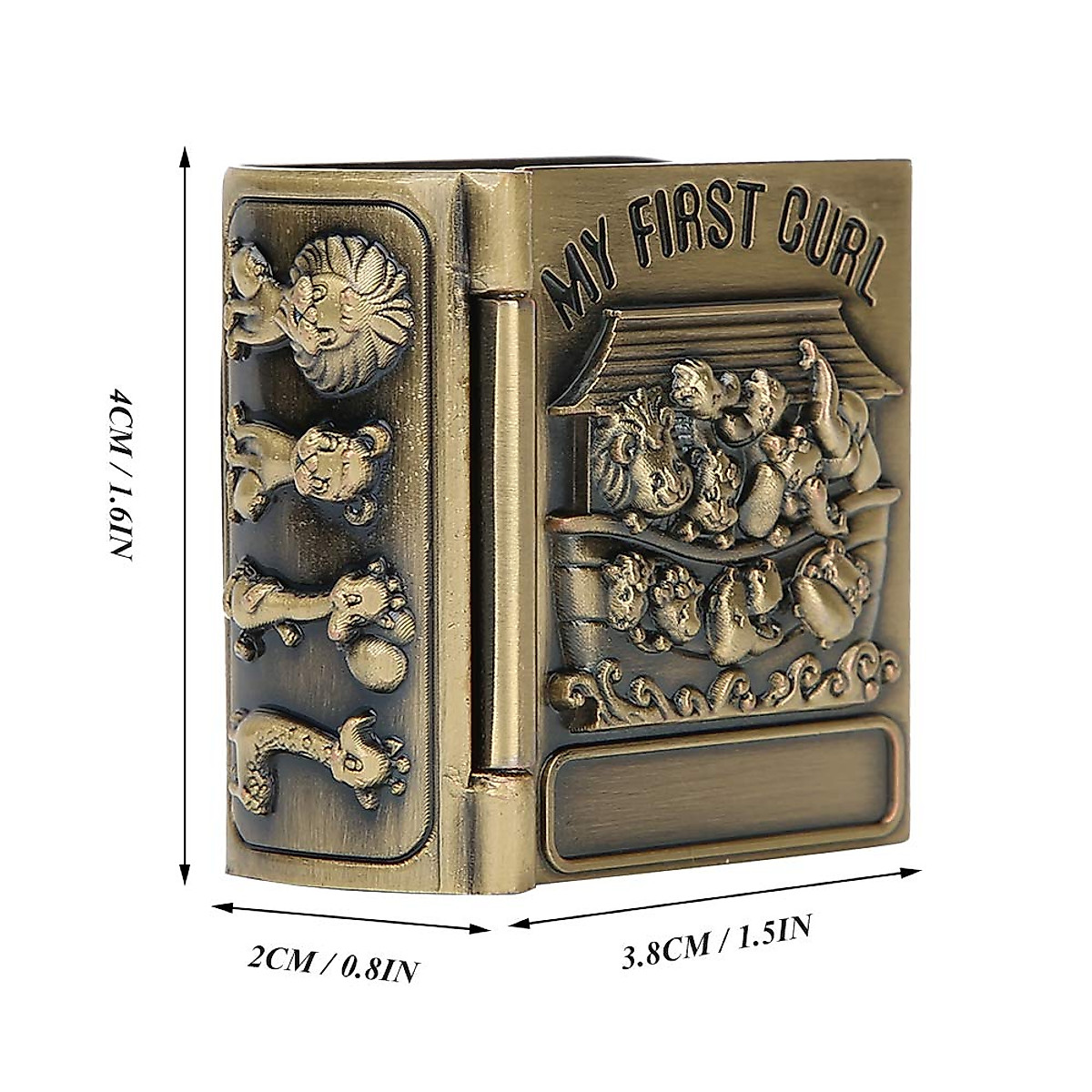 Agatige 2pcs Baby Tooth Fairy Box, Baby First Tooth and Curl Keepsake Box Tooth Holder Book Shaped Trinket Box Gift Box for Child Kids