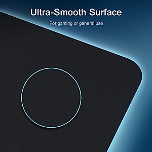 Senetem Thin Mouse Pad, 4 Pack Smooth Gaming Mouse Pads, Non-Slip Rubber Base, Laser & Optical Mousepad for Laptop, Computer, Office & Home, Small Portable, 11x8.6 in, Black
