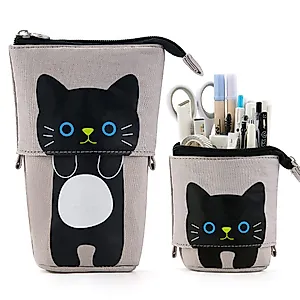 EASTHILL Big Capacity Pencil Pen Case Pouch Box Organizer Large Storage for Bullet Journal (Gray)