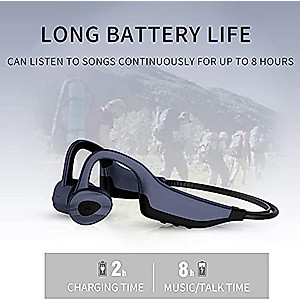 ESSONIO Bone Conduction Headphones Swimming Headphones IPX8 Waterproof with Microphones 16G Memory for Pool use Sports
