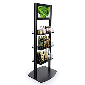 Displays2go Digital Sign Shelving Racks, Plug n-Play, 21.5" Screen, Built-in-Speakers â€“ (DRS21BK)