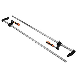 WEN 10236F2 Quick-Adjust 36-Inch Steel Bar Clamps with 2.5-Inch Throat and Micro-Adjustment Handle, Two Pack , Multicolor