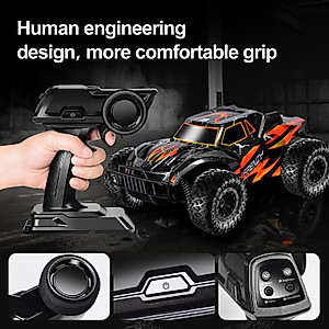 TRIPLEFINE 1:16 Scale Off Road RC Car, 30/km High Speed RC Car with 2 Battery, Remote Control Car with 2.4 GHz Remote Control, Gifts for Kids and Adults, Light Show RC car