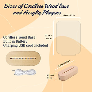 SHO VAVAS Personalized Acrylic Plaque with Wood Base, Playlist Picture Frame with LED Light, Custom Music Plaque with Photo, Christmas, Birthday Gift for Couple, Romantic Gifts for Her Him (Music Version 1)