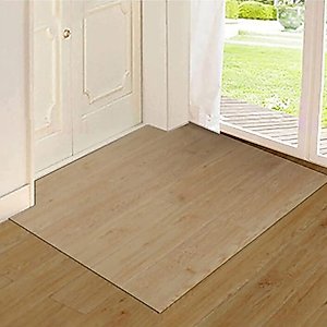 Clear PVC Desk Chair Mat Area Rugs Office Desk Chair/Dining Table Floor Protector Mat, HD Transparent Carpet Hallway Hardwood Floors Mat Protect Pad, Non-Skid, Waterproof, 80/100/120/140cm wide for Of