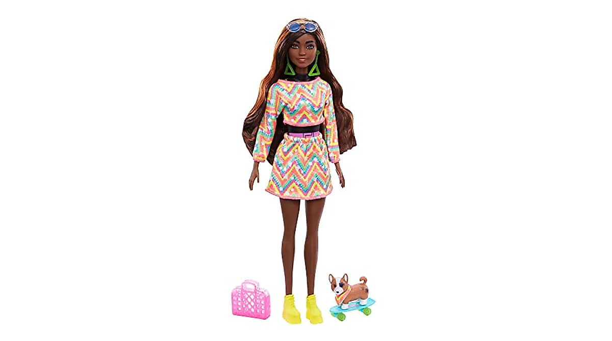 Barbie Color Reveal Neon Doll with Surprises & Color Change Fun