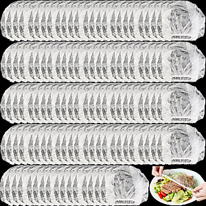 GXXMEI 300PCS Fresh Keeping Bags Food Covers Disposable Elastic Food Storage Covers, Plastic Sealing Elastic Stretch Adjustable Bowl Lids, Universal Kitchen Wrap Seal Bags for Cover Food