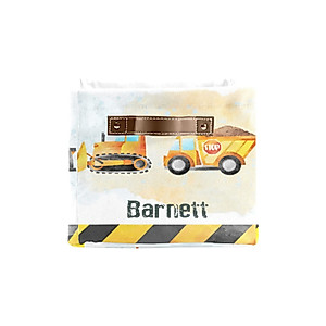 Joyestore Under Construction Truck Car Kid Boy Personalized Storage Bins Baskets Cubes Organizer with Handle for Shelves Closet Nursery Toy 1 Pack