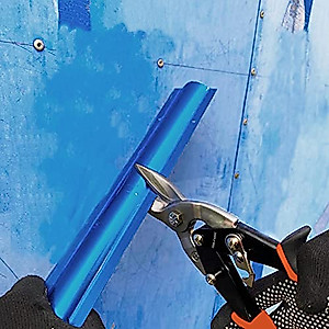 TOOLEAGUE Aviation Tin Snips for Cutting Metal Sheet Tin Cutting Shears with Forged Blade, Heavy Duty Metal Cutter Long Straight Cut 12 inches Metal Shears