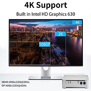 msecore Mini PC with Core i7-7700HQ, 32GB DDR4 RAM, 1T NVME SSD Desktop Computer, 4K@60Hz, HDMI, DP, Dual Monitor Capable, Wi-Fi, Bluetooth, Windows 11 Pro