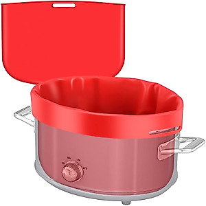 Silicone Slow Cooker Liners Bags-Compatible with Crock Pot 6 QT, Easyjoy For Crock Pot Liners Reusable Divider Bags Fit For 6 Quart Oval & Round Slow Cookers, Leakproof Dishwasher Safe BPA Free, 1PCS