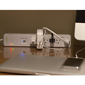 WiOn 50051 Indoor Wi-Fi Smart Surge Protector, 6 Grounded Outlets