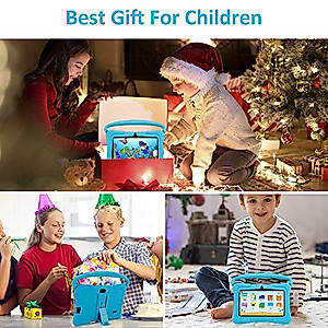 Veidoo Kids Tablet, 7 inch Android Tablet PC, 1GB RAM 16GB ROM, Safety Eye Protection Screen, WiFi, Bluetooth, Dual Camera, Educational, Games, Parental Control APP, Tablet with Silicone Case