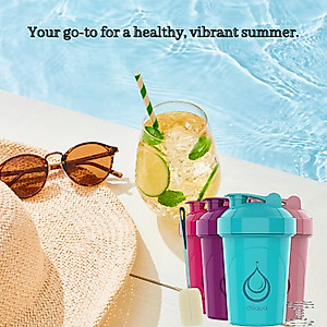 diliqua -4 PACK- 20 oz Shaker Bottles for Protein Mixes | BPA-Free & Dishwasher Safe | 4 small protein shaker bottle | Shaker Cups for protein shakes | Blender Shaker Bottle Pack