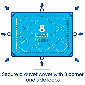 TEKAMON All Season Queen Comforter Winter Warm Summer Soft Quilted Down Alternative Duvet Insert Corner Tabs,Machine Washable Luxury Fluffy Reversible Collection for Hotel,Charcoal Grey