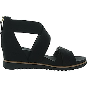 Dr. Scholl's Shoes Women's Golden Hour Sandal, Black Snake, 10