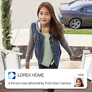 Lorex Fusion 4K 16-Channel (8 Wired and 8 Wi-Fi) 2TB Wired NVR System with 4 Bullet Cameras Featuring Smart Security Lighting