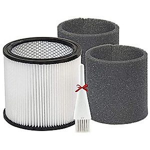 Replacement 90304 90350 90333 Cartridge Filter Compatible with Shop-Vac 5 Gallon Up Wet/Dry Vacuum Cleaners
