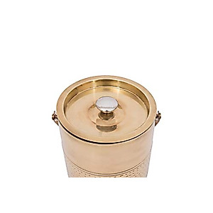 Bloomingville Stainless Steel Ice Bucket with Tongs, Metallic
