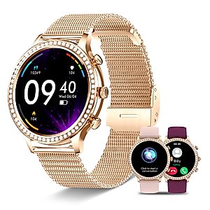 Iaret Smart Watch for Women (Call Receive Dial), Smart Watches for Android iOS Phones 1.32" Touchscreen Smartwatch with AI Voice Control Heart Rate Sleep Monitor Pedometer Waterproof Activity Tracker
