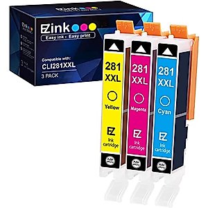E-Z Ink (TM) Compatible Ink Cartridge Replacement for Canon CLI-281XXL 281 XXL Compatible with PIXMA TR7520 TR8520 TS6120 TS6220 TS8120 TS8220 TS9120 TS9520 TS9521C Printer (3 Pack)