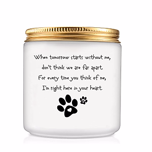 Dog Memorial Gifts for Loss of Dog, Dog Bereavement Gifts, Loss of Dog Sympathy Gift, Pet Memorial Gifts for Dogs Cats, Dog Passing Away Gifts, Pet Loss Gifts, Sympathy Candle Gift for Friends Familes