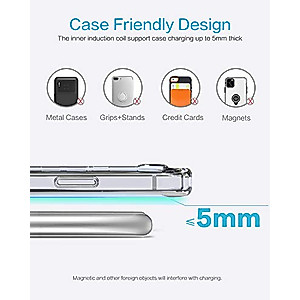 Wireless Charger,Vebach 10W Aviation Aluminum Wireless Charging Pad Compatible with iPhone 14/13/13 Pro/13 Mini/13 Pro Max/12/11/X,Samsung Galaxy S21/S20/Note 10/S10 etc