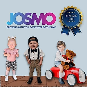 Josmo Logan Baby Walking Shoes – Comfortable, Non-Slippery Baby Shoes - First Walker Boots, Black (4 Medium, Infant)