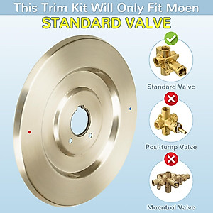 Chateau Collection Escutcheon Replacement for Moen 16090, for One-Handle Tub and Shower Faucets, Brushed Nickel