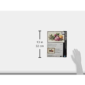 Dimensions 'Rose Cuttings' Floral Counted Cross Stitch Kit, 14'' x 9'', multi-colored, 14 Count