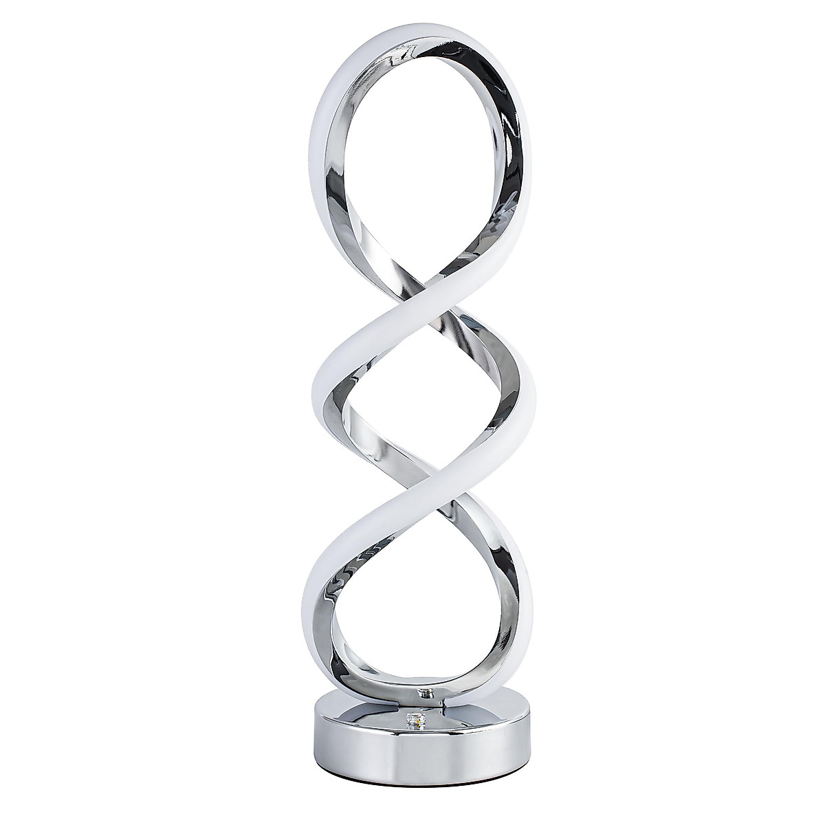 Adebime Modern Spiral RGB Table Lamp, Touch Dimmable Bedside Lamp, 7 Colors 10 Light Modes Spiral Design Table Lamp, Unique Nightstand Lamp for Living Room, Bedroom, Cool Lamps