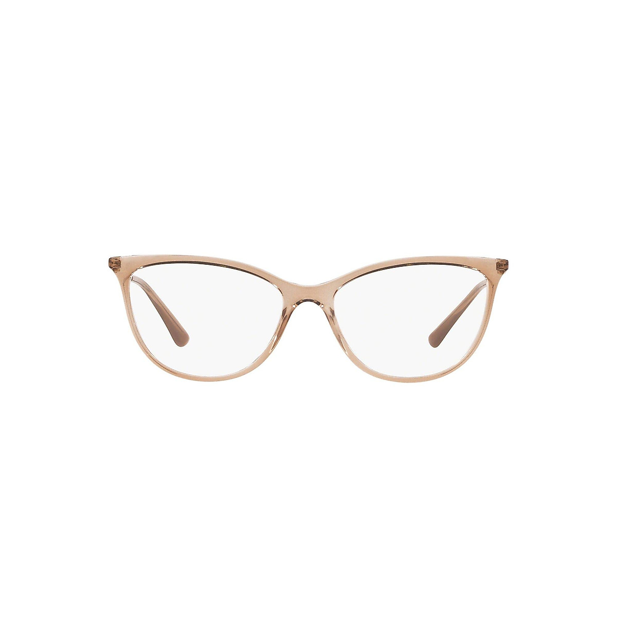 Vogue Eyewear Women's VO5239 Cat Eye Prescription Eyeglass Frames, Top Brown/Crystal/Demo Lens, 52 mm