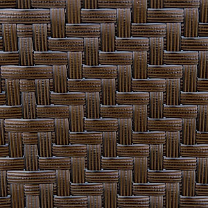 Outsunny Wicker Folding Patio Chair, Outdoor PE Rattan Recliner Camping Chairs with 7-Level Adjustable High Backrest for Garden, Balcony, Indoor, Lawn, Brown