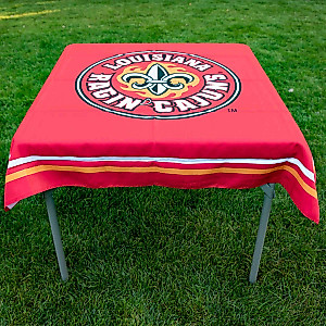 College Flags & Banners Co. Louisiana Lafayette Ragin Cajuns Logo Tablecloth or Table Overlay