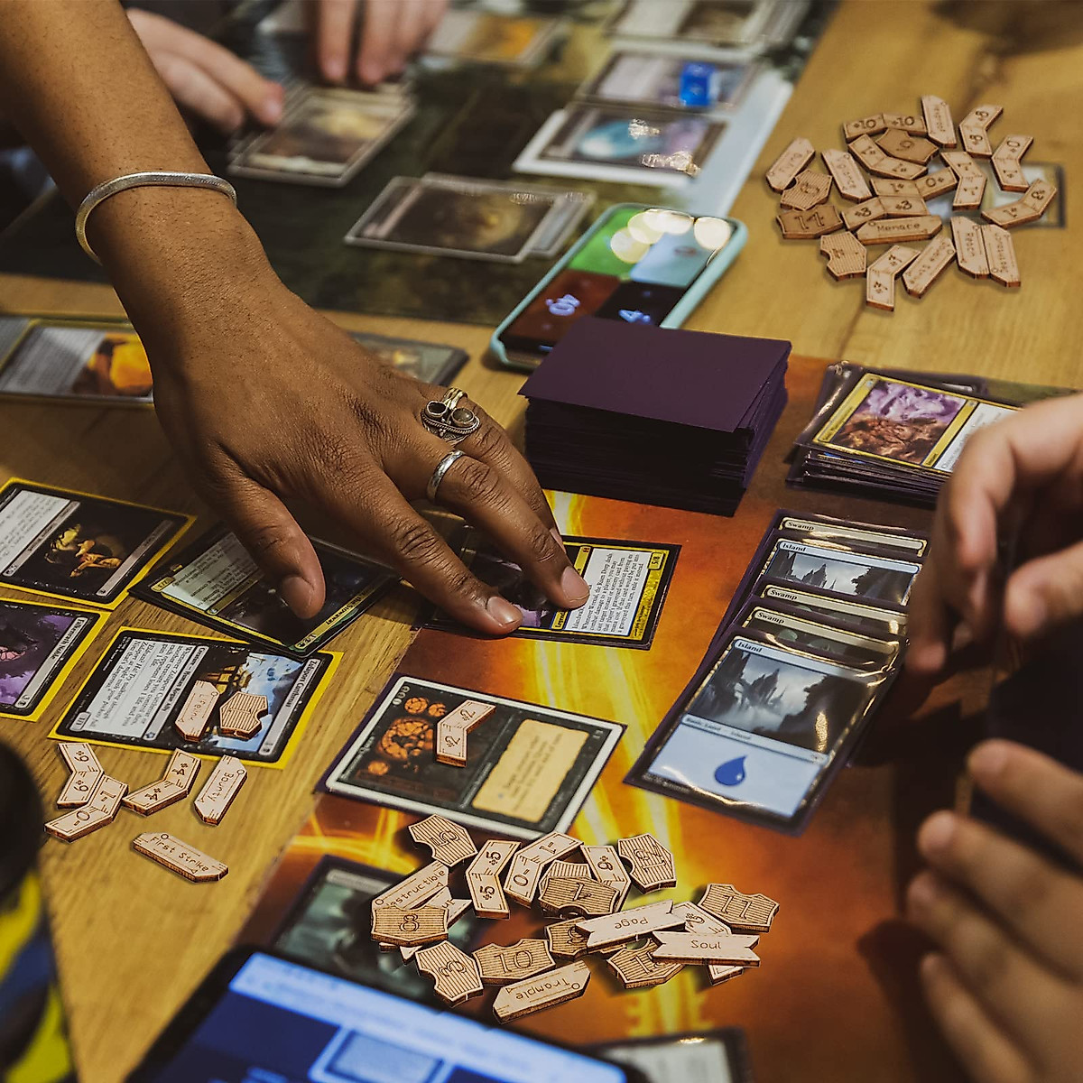 Ability, Loyalty and +1/+1 Counters Set of 194 Wood Keyword, Magic Tokens Compatible with Magic The Gathering, MTG