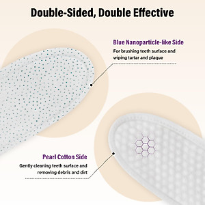 Jaoul Dog Teeth Cleaning Wipes - Non-Slip, Dual Finger Design - Fresh Breath, Plaque & Tartar Removal - Gentle Double-Sided Disposable Dog Dental Wipes, 40 Counts