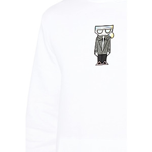 Karl Lagerfeld Paris Men's Soft Solid Hoodie, White, X-Large