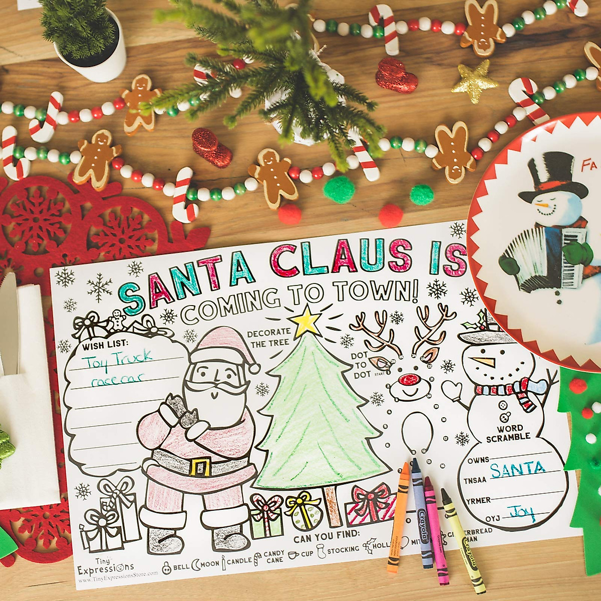 Tiny Expressions – Halloween Placemats for Kids (Pack of 12 Pumpkin Placemats) | Coloring Activity Paper Table Mats for Children’s School Party Craft | Disposable Bulk Bundle Set