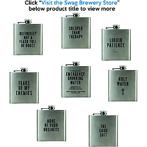 CHEAPER THAN THERAPY | Damn Fine Hip Flask | 6oz Stainless Steel | Snarky Gift for Whiskey Lovers, Teachers, Moms, Wives, Sisters, Husbands, and Psychiatrists