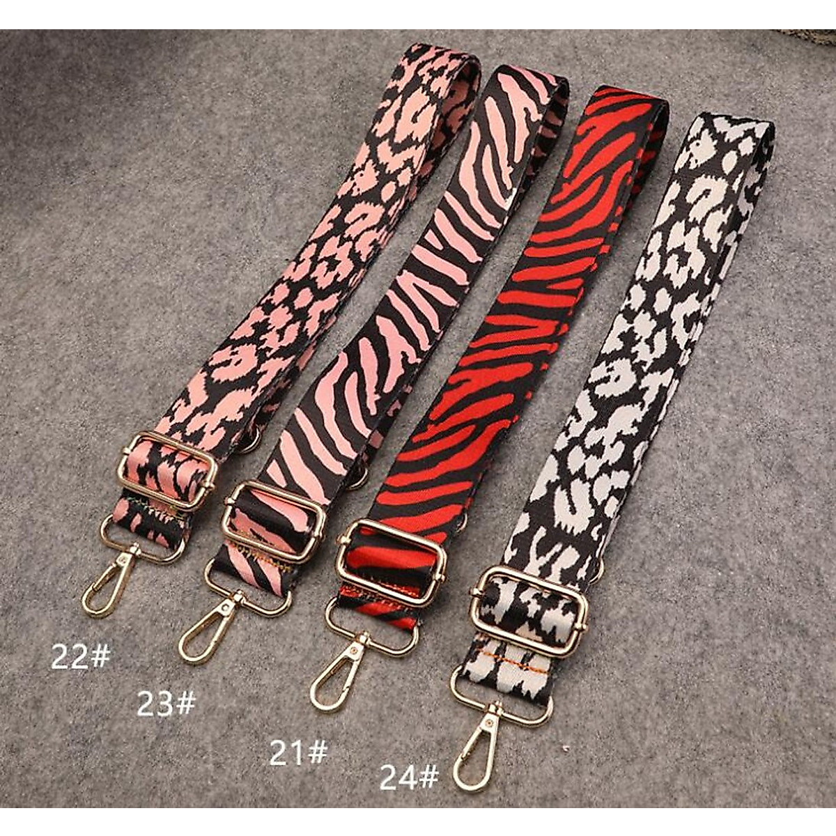 Purse Strap Replacement Guitar Style Multicolor Canvas Crossbody Strap for Handbags (25#)