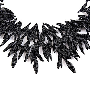 Zthread Vintage Bib Choker Collar Neklace Black Leaf Statement Collar Necklace Woman Fashion Jewelry Necklace