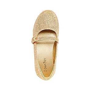 DREAM PAIRS Girls KFA220 Mary Jane Ballet Flat Dress Shoes Rose Gold Size 2 Little Kid