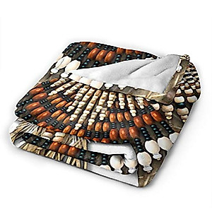 Sherpa Throw Blankets Flannel Fleece Blanket Full Size Red-Tail Hawk Dream Catcher Blanket All-Season Plush Blanket for Couch Bed Travelling 53x59inch