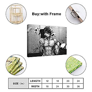 YYUU Gurappura Baki Poster Baki Hanma Poster Baki Poster (19) Posters for Room Aesthetic Bedroom Decor Art Poster 08x12inch(20x30cm) Frame-style