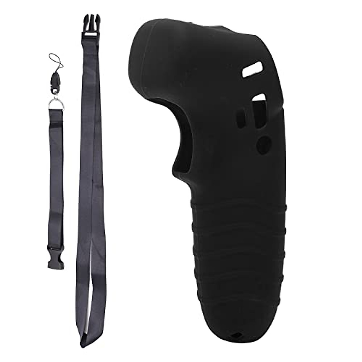 Alomejor Drone Controller Rocker Cover, Non Deform Shock Proof Elastic Drone Rocker Silicone Protector Space Saving Reasonable Hole Reservation Lightweight for FPV (Black)