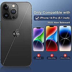 SPIDERCASE for iPhone 14 Pro Case, Waterproof Built-in 【9H Tempered Glass】 Screen & Camera Lens Protector 【12FT Military Shockproof】 IP68 Water Resistance 【Full-Body Heavy Duty】 Rugged Case, Black