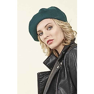 Parkhurst of Canada Classic Wool Basque Beret-Unisex (Tartan Green), One Size